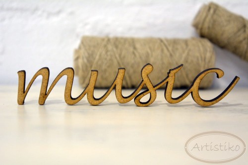 Napis HDF "Music" - Artistiko w galeria MK. Zapraszamy!