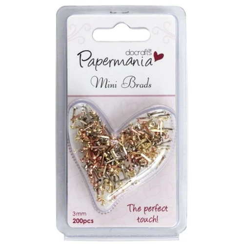 Ćwieki Mini Brads Metallics (200szt) - Papermania w galeria MK. Zapraszamy!