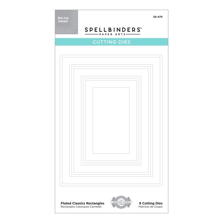 Wykrojnik Ramki prostokątne - Fluted Classics Rectangles - Spellbinders ...
